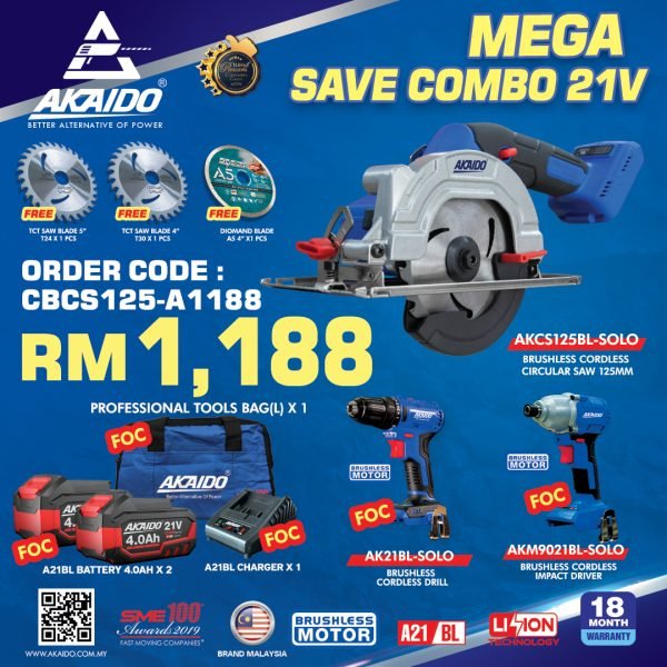 AKAIDO A21BL MEGA SAVE COMBO-CBCS125-A1188 – AKAIDO